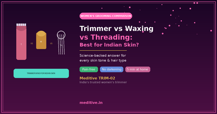 Trimmer vs Waxing vs Threading: Best for Indian Skin? – Meditive